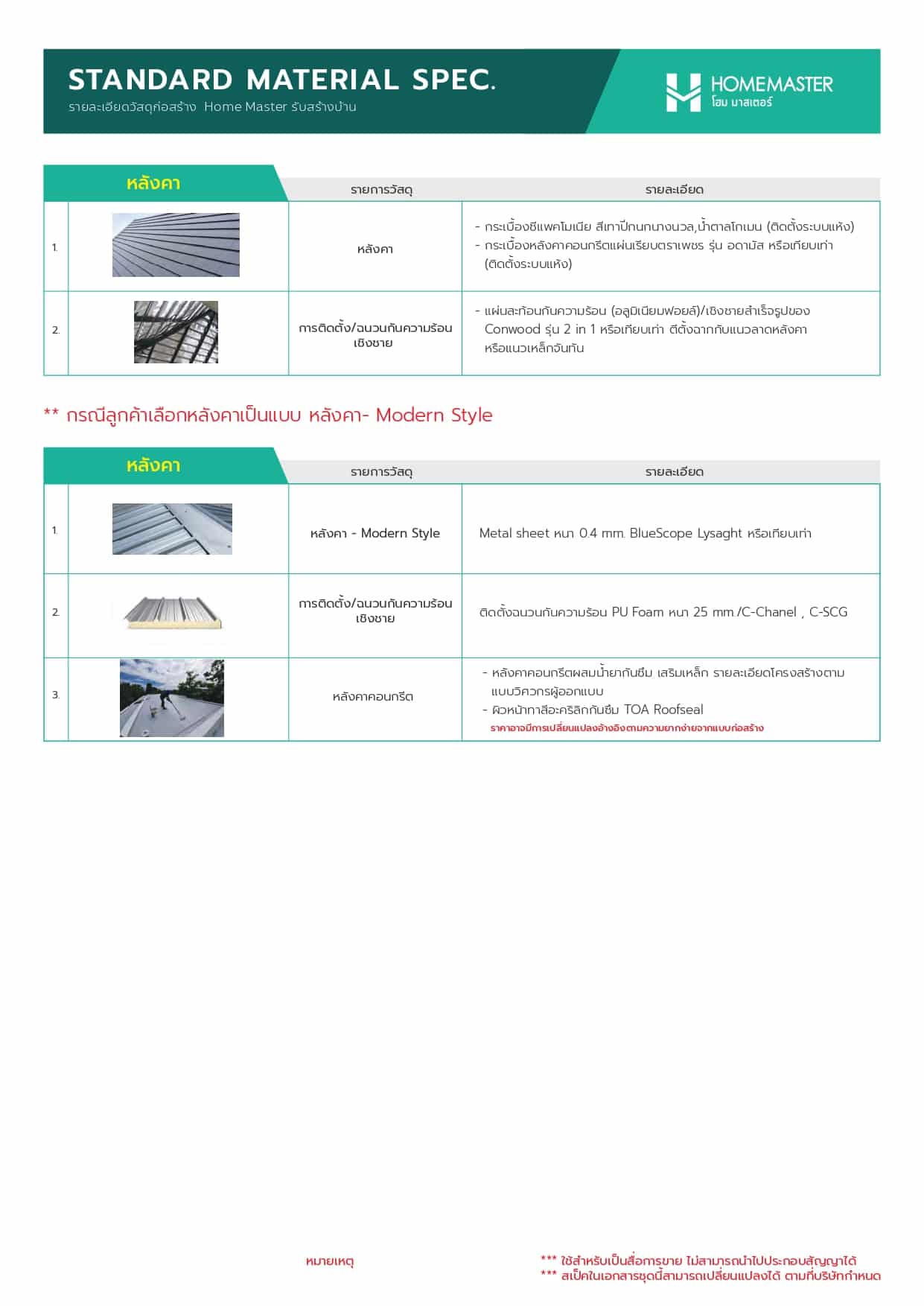 Product Spec - Home Master